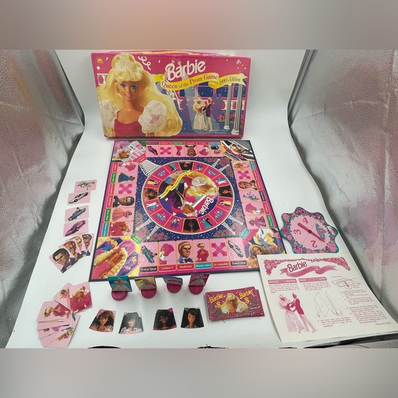 Games | Vintage 1991 Barbie Queen Of The Prom Game Golden 569 1990s ...